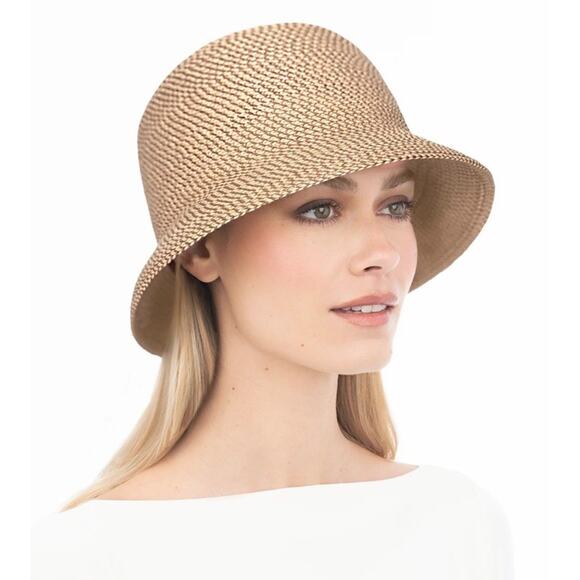 Eric Javits | Accessories | Eric Javits Squishee Pith Raffia Packable Cloche Sun Hat Original ...